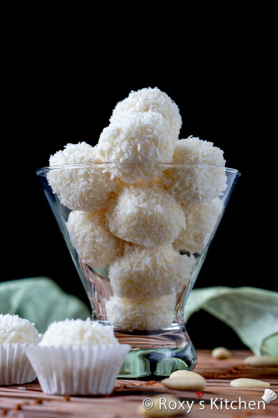 Homemade Raffaello Almond Coconut Candies - Roxy's Kitchen
