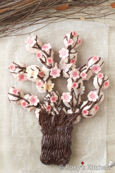 Spring Blossom Tree Made Out of Cupcakes - Roxy's Kitchen