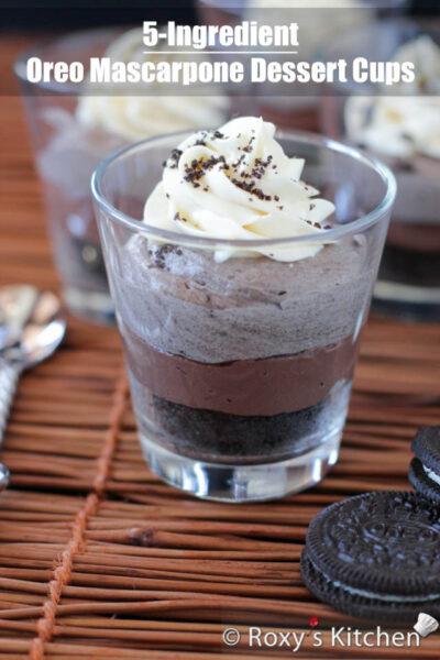 5-Ingredient Oreo Mascarpone Dessert Cups - Roxy's Kitchen