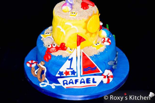 Beach/Nautical Cake Tutorial - Part I: Filling, Covering & Stacking the ...
