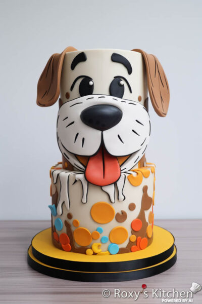 30+ Dog-Themed Birthday Party Cakes - Comic Cartoon Style - Roxy's Kitchen