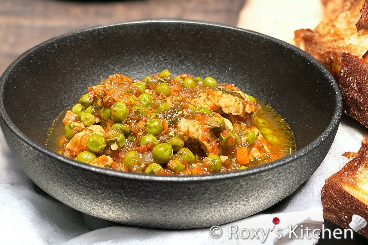 Simple Peas & Chicken Stew - Roxy's Kitchen
