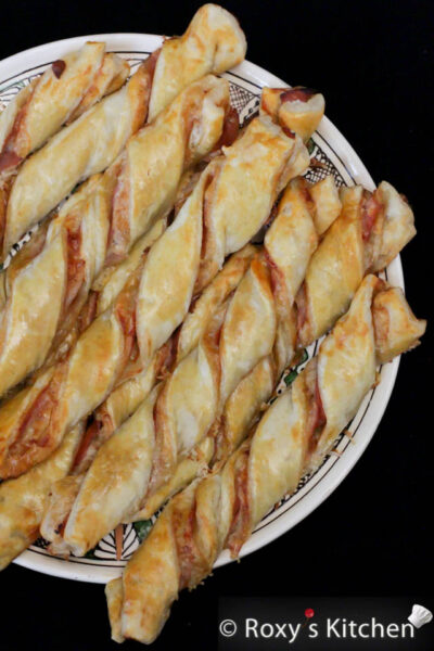 Ham & Cheese Puff Pastry Twists - Roxy's Kitchen